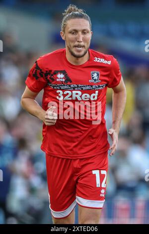 Luke Ayling of Middlesbrough in the pregame warmup session during the ...