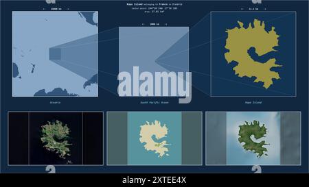 Shape of Rapa Island in the South Pacific Ocean, belonging to France ...