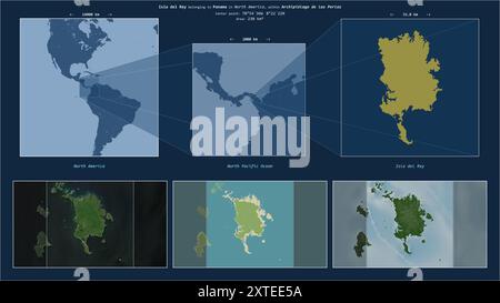Isla del Rey in the North Pacific Ocean, belonging to Panama, cropped ...