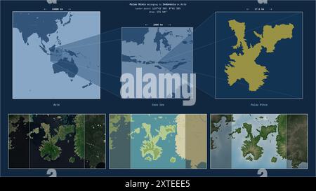 Pulau Rinca in the Savu Sea, belonging to Indonesia, isolated on a ...