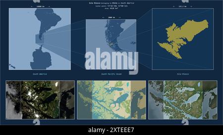 Isla Riesco in the South Pacific Ocean, belonging to Chile, described ...