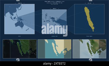 Pulau Sagin in the Arafura Sea, belonging to Indonesia, cropped to ...