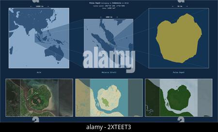 Shape of Pulau Rupat in the Malacca Strait, belonging to Indonesia ...