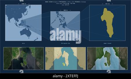 Samal Island in the Philippine Sea, belonging to Philippines, isolated ...