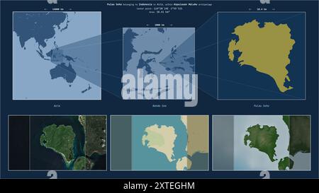 Shape of Pulau Seho in the Banda Sea, belonging to Indonesia Stock ...