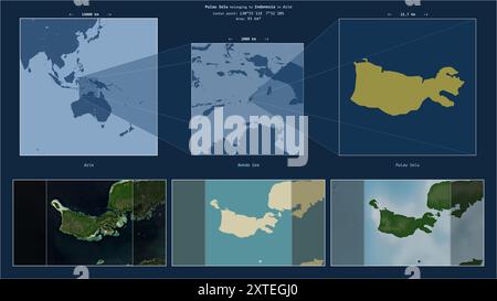 Pulau Selu in the Banda Sea, belonging to Indonesia, isolated on a ...