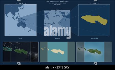 Pulau Sermata in the Banda Sea, belonging to Indonesia, isolated on a ...