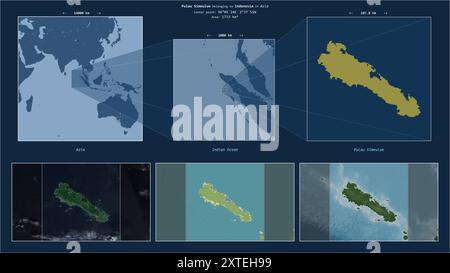 Pulau Simeulue in the Indian Ocean, belonging to Indonesia, isolated on ...