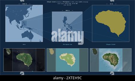 Sibuyan Island in the Philippine Sea, belonging to Philippines, cropped ...