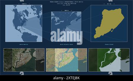 Staten Island in the North Atlantic Ocean, belonging to United States ...