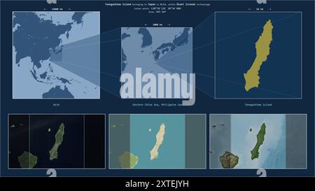Shape of Tanegashima Island in the Philippine Sea, belonging to Japan ...