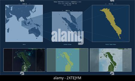 Shape of Pulau Tanah Masa in the Indian Ocean, belonging to Indonesia ...