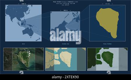 Pulau Tarakan in the Celebes Sea, belonging to Indonesia, isolated on a ...