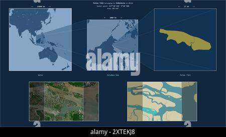 Pulau Tibi in the Celebes Sea, belonging to Indonesia, isolated on a ...
