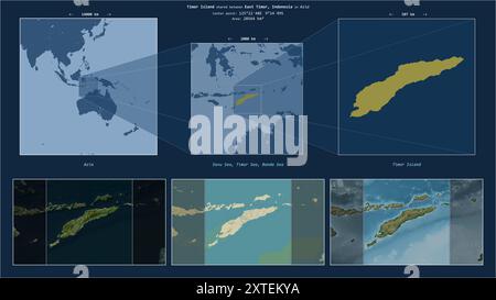 Timor Island in the Savu Sea, shared between: East Timor, Indonesia ...