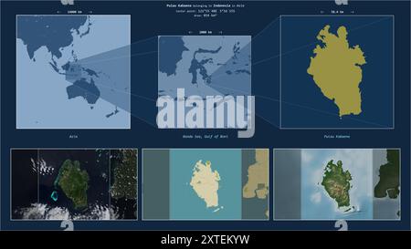 Shape of Pulau Kabaena in the Banda Sea, belonging to Indonesia Stock ...
