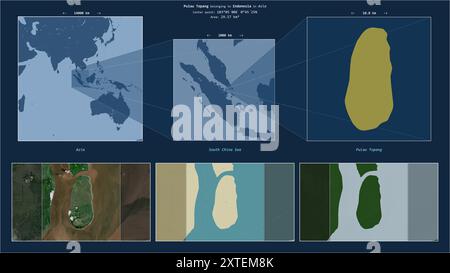 Pulau Topang in the South China Sea, belonging to Indonesia, isolated ...