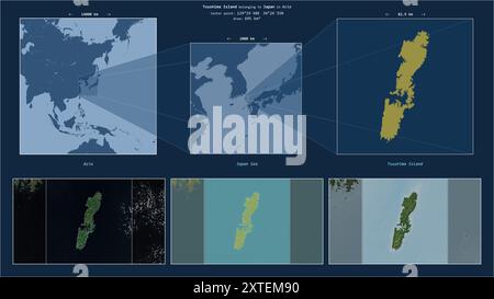 Shape of Tsushima Island in the Japan Sea, belonging to Japan Stock ...
