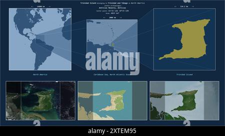 Shape of Trinidad Island in the Caribbean Sea, belonging to Trinidad ...