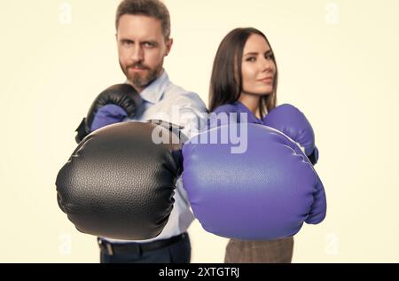 corporate competition between business partners. businesspeople ready ...