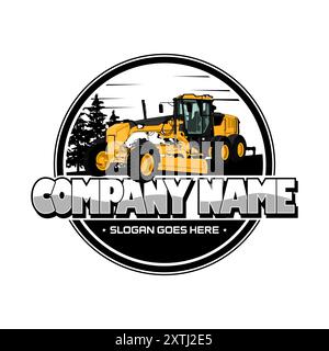 Motor Grader Heavy equipment vehicle logo Stock Vector Image & Art - Alamy