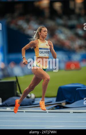 Gabija Galvydytė participating in the 800 meters at the Paris 2024 ...