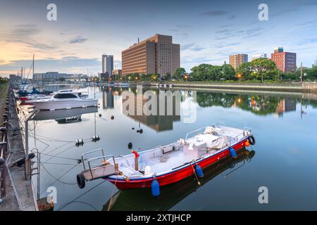 Tokushima, Japan downtown cityscape on the Shinmachi River Stock Photo ...