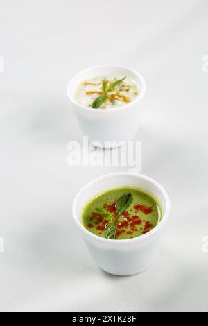 Spicy Yogurt Mint Chutney (Pudina Raita Stock Photo - Alamy