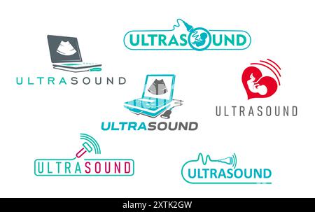 Ultrasound of baby. Pregnant woman in lotus position holding fetus ...