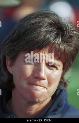 Female soccer player April Heinrichs after the first CONCACAF soccer ...