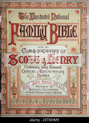The Holy Bible cover page by Henry & Scott illustration in Chromo ...