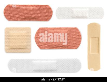 Many different medical plasters isolated on white, set Stock Photo - Alamy