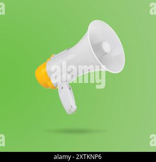 green megaphone isolated on white background. green megaphone Stock ...