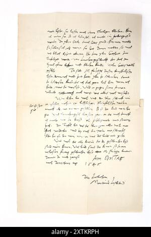 Copy of Martin Luther's Letter to his Wife Catharine (Katharina) Luther ...