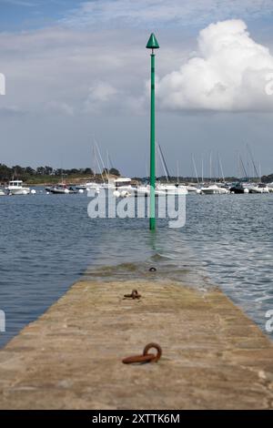 Mooring structure on a sunny quay Stock Photo - Alamy