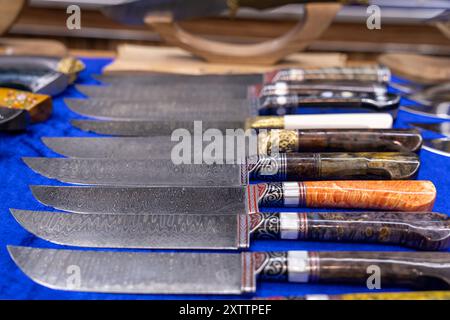 A collection of knives with different colors Stock Photo - Alamy