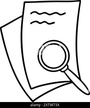 Tax magnify glass icon, outline style Stock Vector Image & Art - Alamy