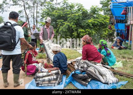 Radi-Pakhi vendors at Haat Bazaar Khandbari, Sankhuwasabha District ...