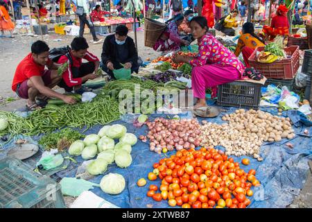 Vegetable vendors of Haat Bazaar in Khandbari, Sankhuwasabha District ...