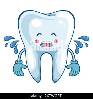 Tooth cartoon crying Stock Vector Image & Art - Alamy