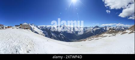 Ski resort Dombay at winter, Karachay-Cherkessia, Russia Stock Photo ...