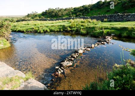 View of Cherry Brook, from just below the Cherry Brook Bridge, Dartmoor ...