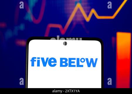 In this photo illustration, the Five Below company logo is seen ...