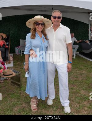 Maria Fishel and Ken Fishel attends the Rand Luxury Hamptons Concours ...
