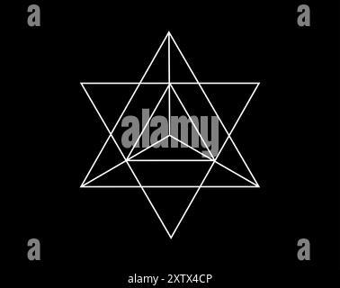 Merkaba vector isolated on white background Sacred geometry merkabah ...