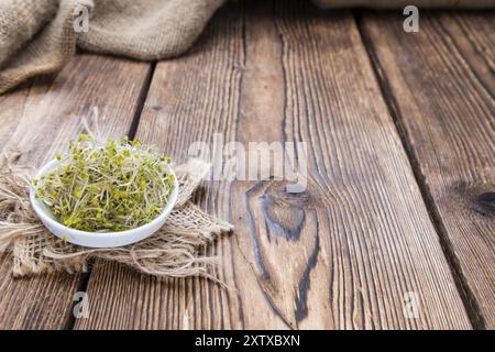 Portion of fresh Broccoli Sprouts (detailed close-up shot Stock Photo ...