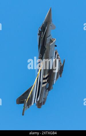 Four RAF Eurofighter Typhoon FGR Mk4 make a tower flyby as the prepare ...