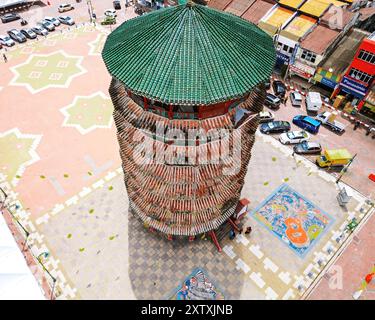 Aerial view of The Leaning Tower of Teluk Intan is a clock tower in ...