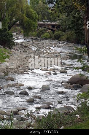 The rivers Tomebamba, Yanuncay and Tarqui in low water Machangara in ...