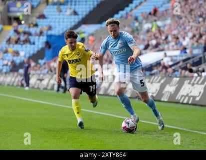 Coventry City's Jack Rudoni (right) during the Sky Bet Championship ...